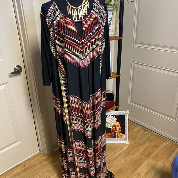 Ashley Stewart | Dresses | Ashley Steward Aztec Maxi Dress The Multiple ...